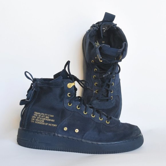 Nike | Shoes | Nike Air Blue Sneakers Goddess Of Victory Size 7y | Poshmark